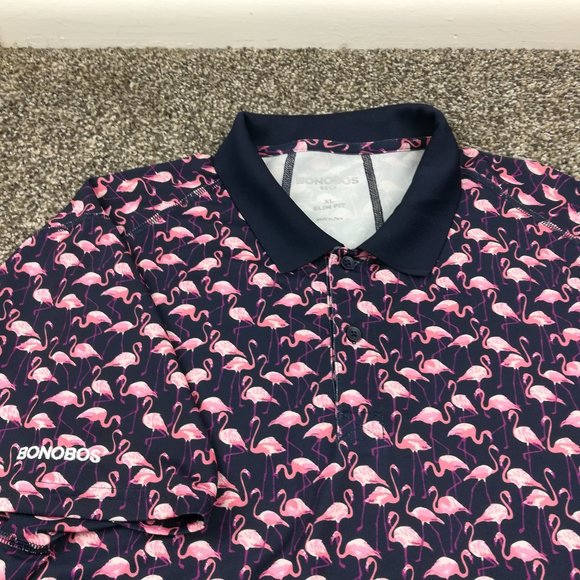Bonobos | Shirts | Bonobos Polo Shirt Flamingo Print Performance Golf ...
